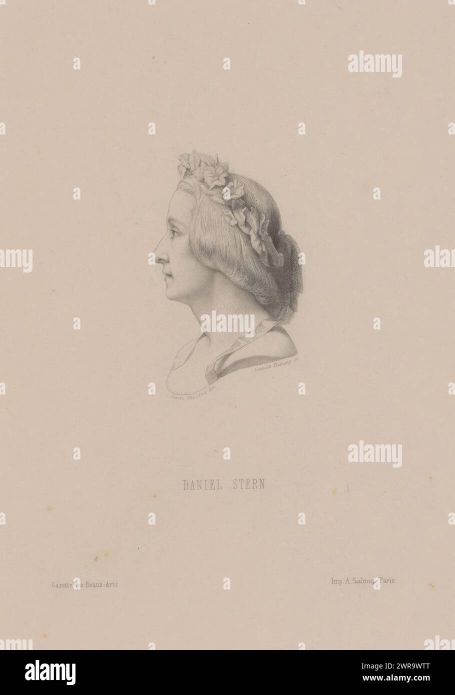 Portrait of Marie d'Agoult, Daniel Stern (title on object), print maker ...
