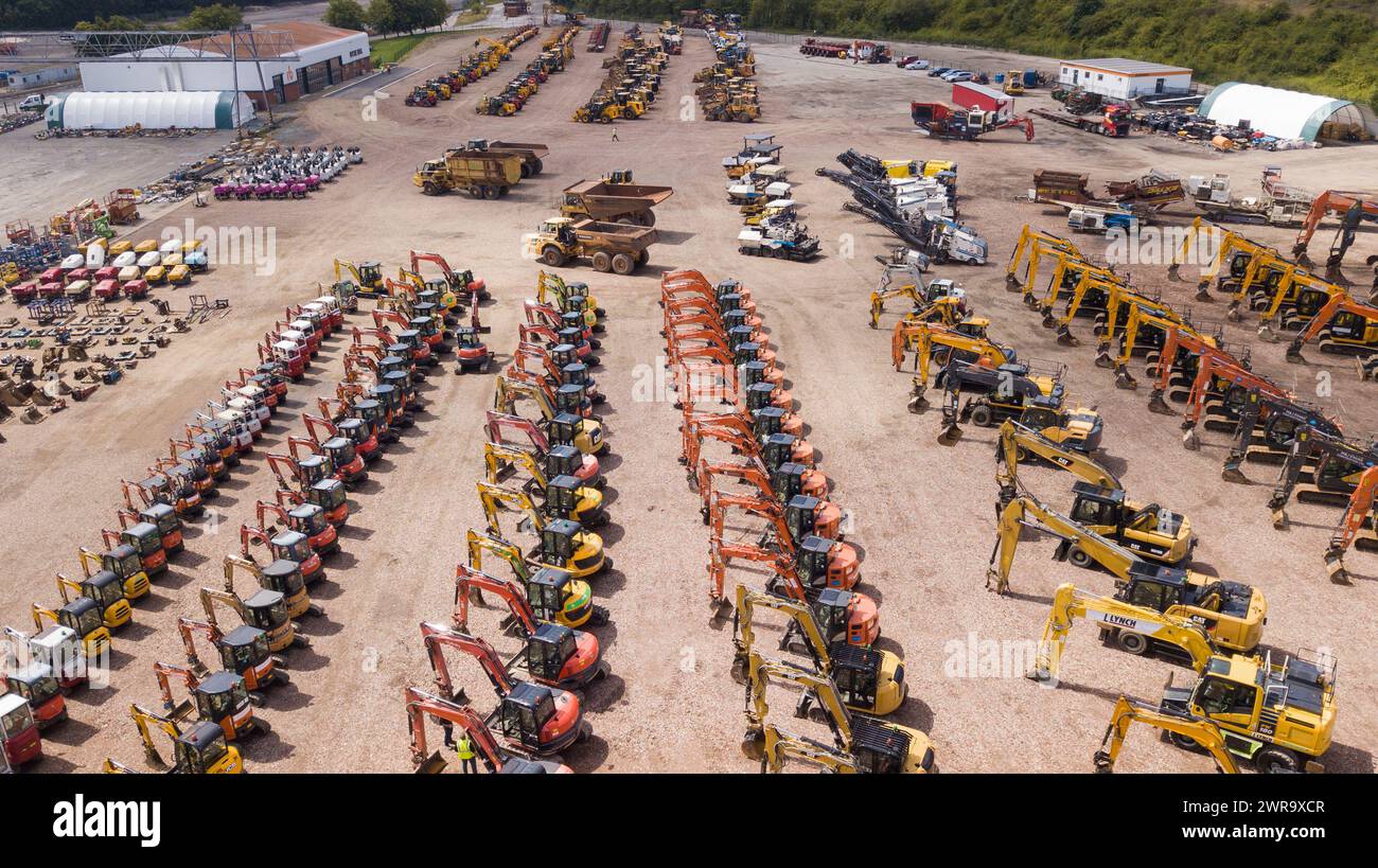 15/07/21 Construction equipment and heavy plant on display outside ...