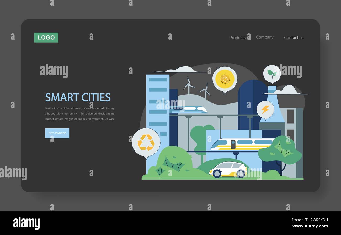 Smart Cities concept. Seamless urban mobility with sustainable transport options. Harmony of ...