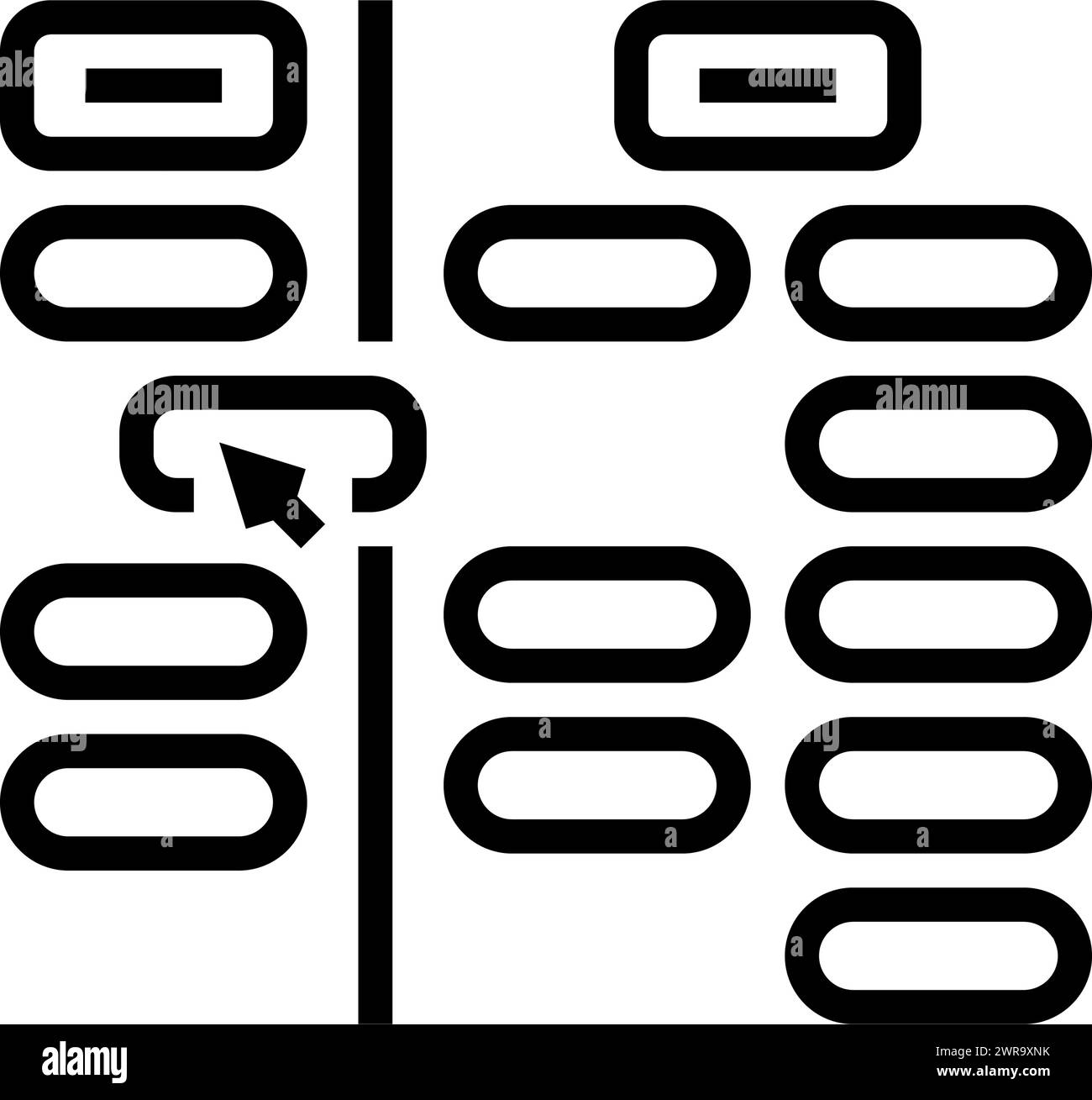 card sorting ux ui design line icon vector illustration Stock Vector ...