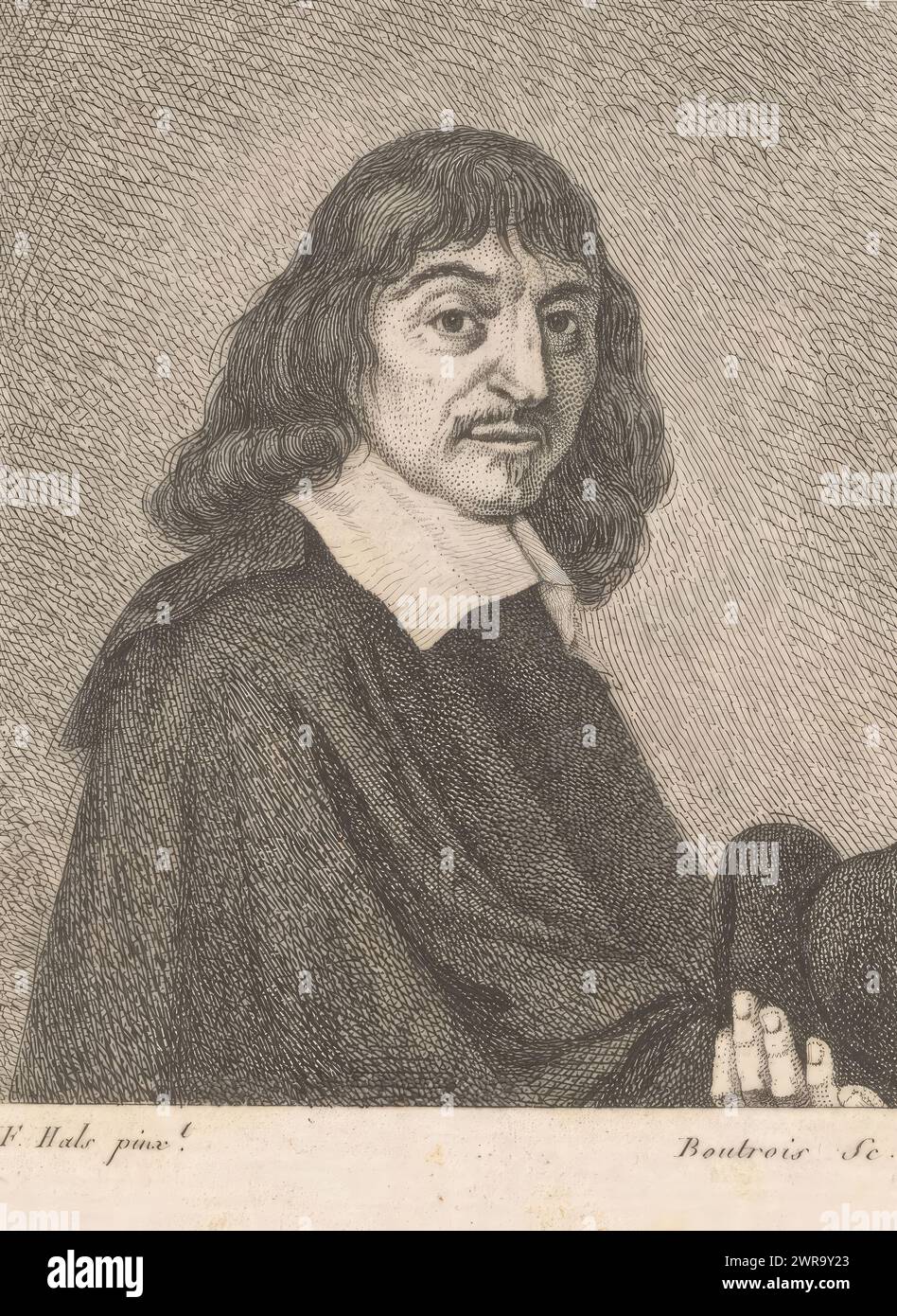 Portrait of René Descartes, print maker: Philibert Boutrois, after ...