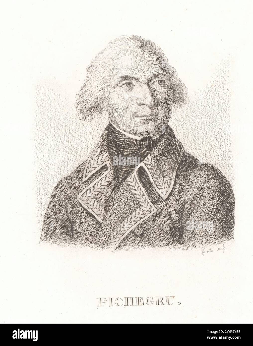Portrait of Jean-Charles Pichegru, print maker: Charles Aimé Forestier ...