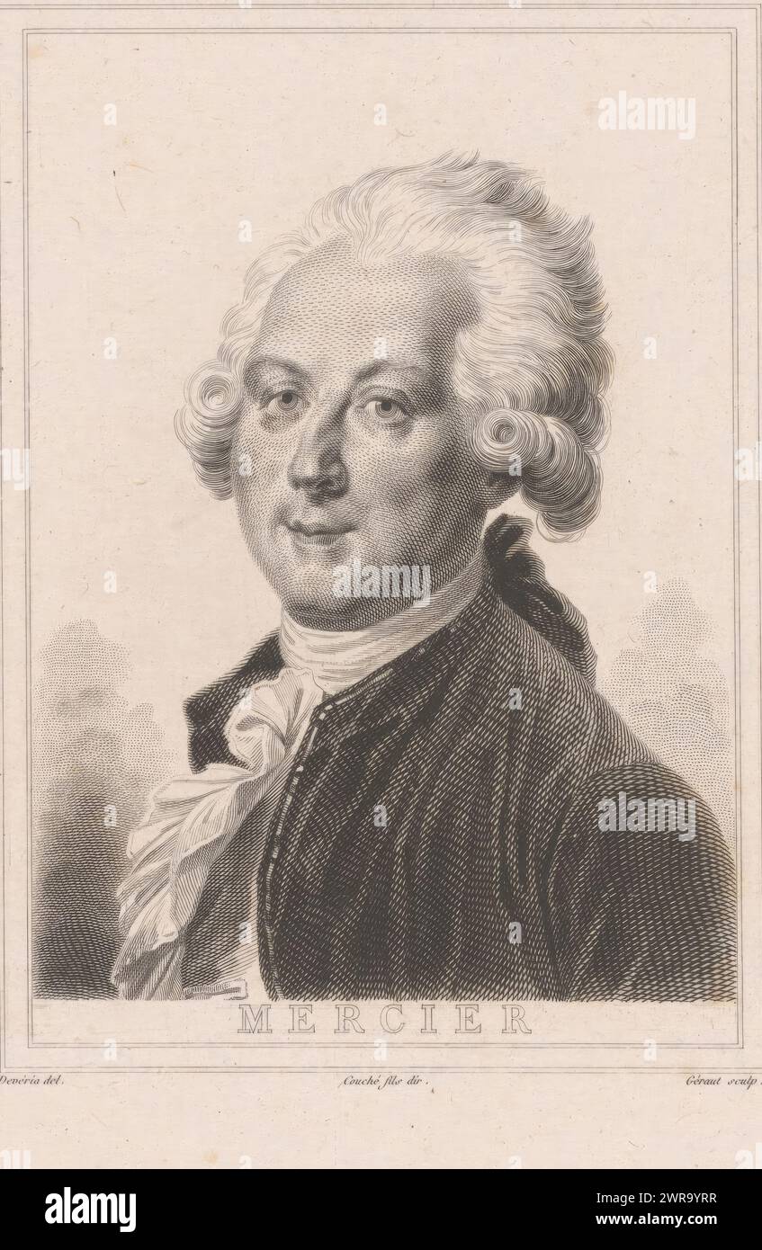 Portrait of Louis-Sébastien Mercier, print maker: Pierre Nicolas Géraut ...