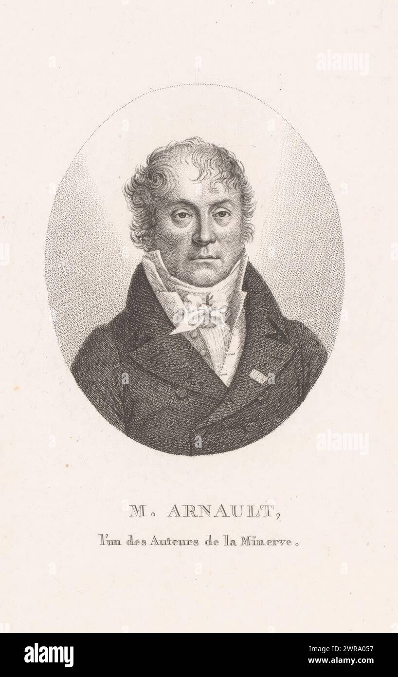 Portrait of Antoine-Vincent Arnault, print maker: Ambroise Tardieu, Paris, 1820 - 1821, paper ...