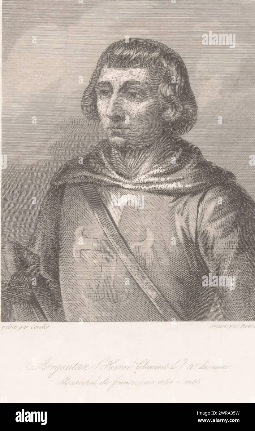 Portrait of Henri I Clément, print maker: Joseph Rebell, after painting ...