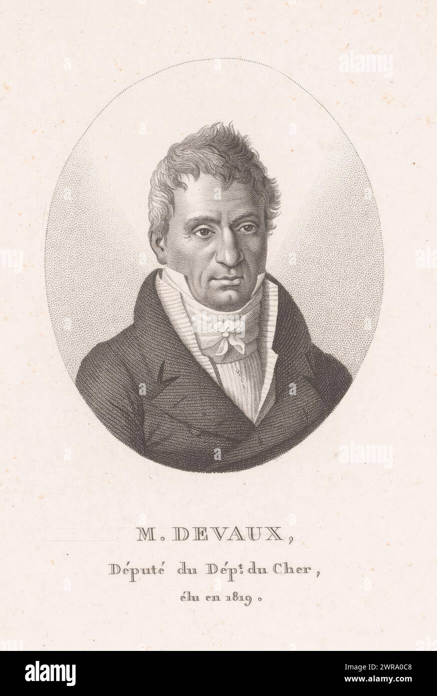 Portrait of Augustin Devaux, print maker: Ambroise Tardieu, Paris, 1820 ...