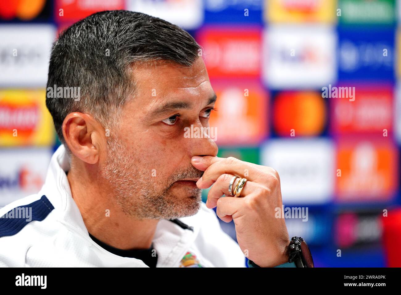 FC Porto manager Sergio Conceicao during a press conference at the ...