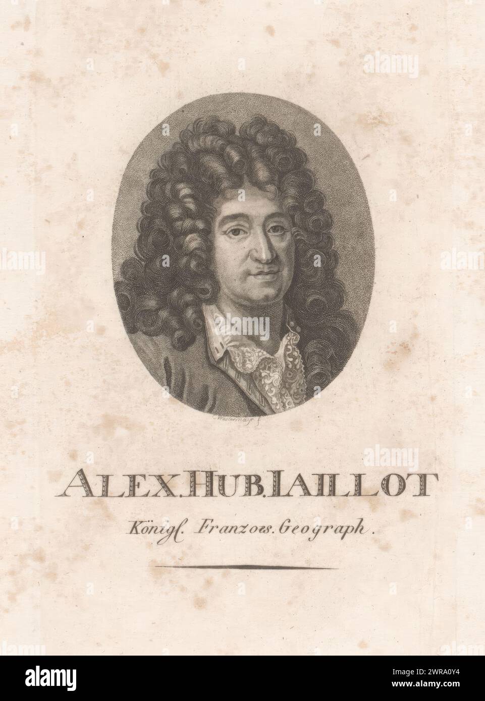 Portrait of Alexis Hubert Jaillot, print maker: Konrad Westermayr ...