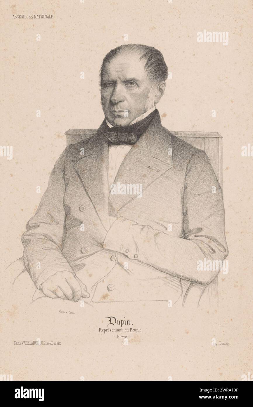 Portrait of the politician Charles-André Dupin, Dupin (title on object ...