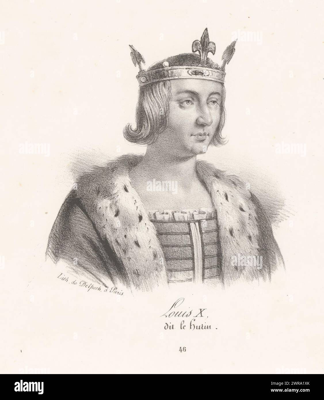 Portrait of Louis X of France, Louis X, dit le Hutin (title on object ...