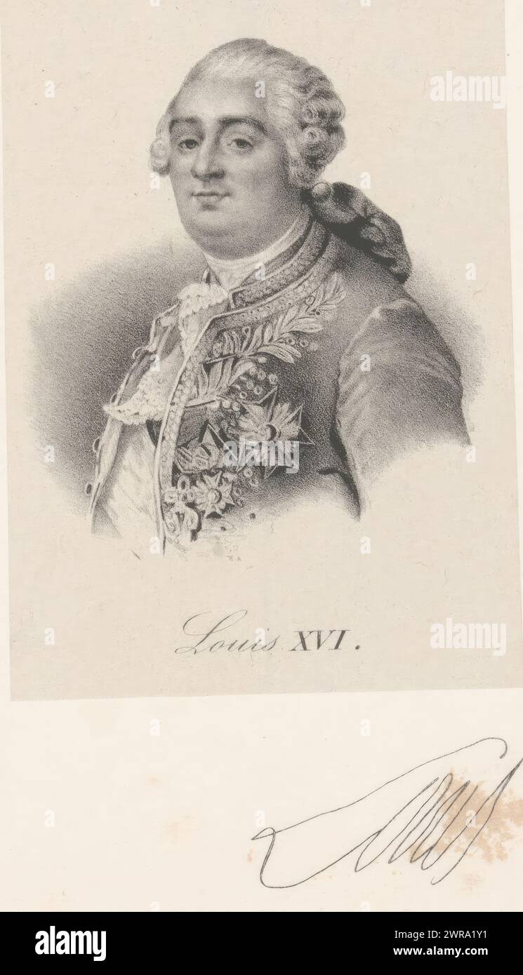 Portrait of Louis XVI of France, Louis XVI (title on object), print ...