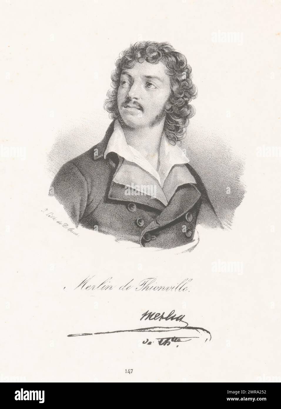Portrait of Antoine Christophe Merlin, Merlin de Thionville (title on ...
