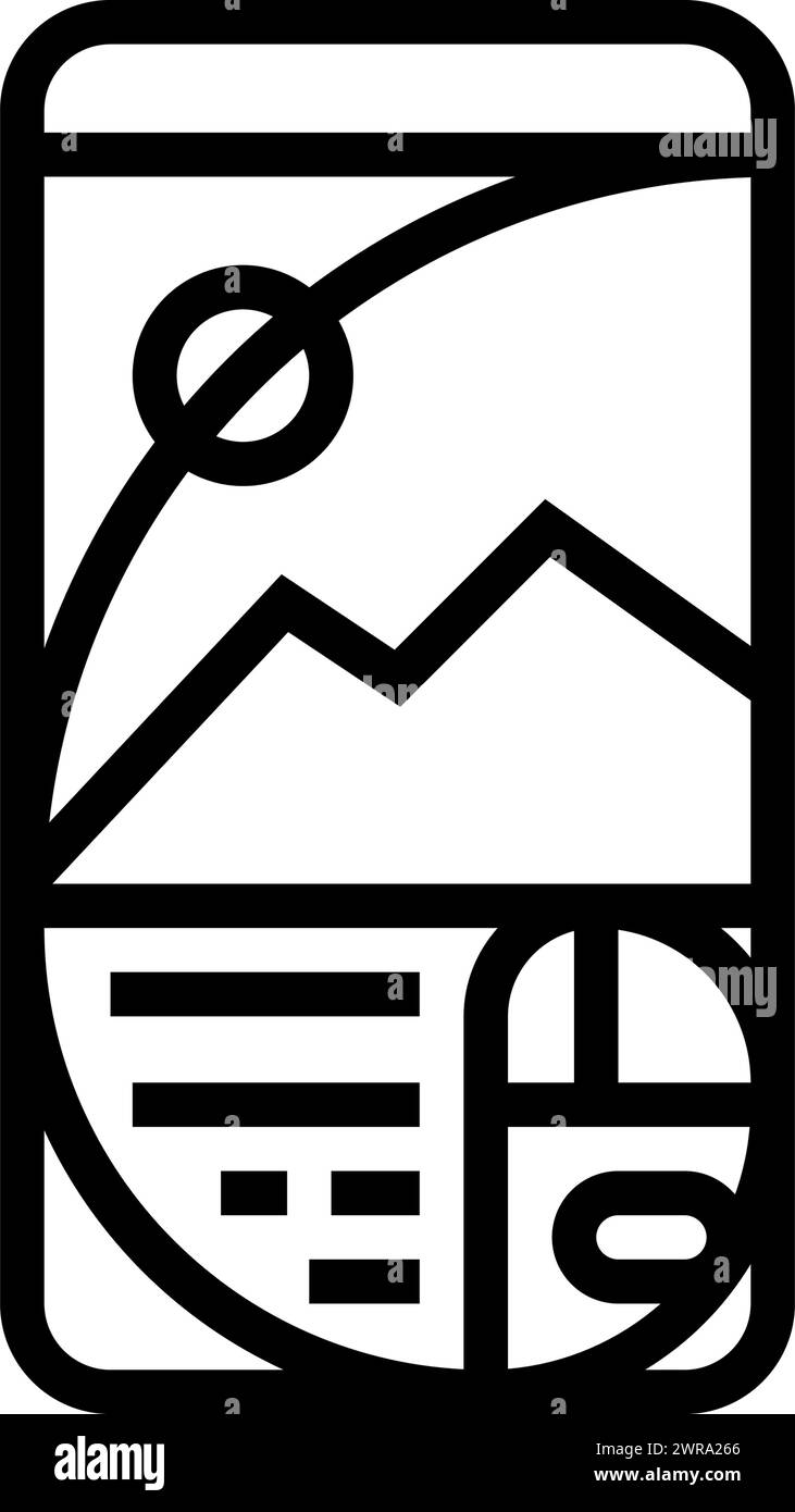 golden ratio ux ui design line icon vector illustration Stock Vector ...