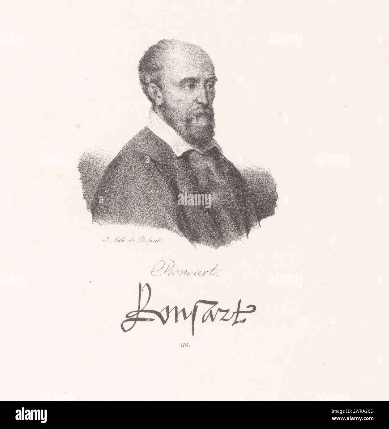 Portrait of Pierre de Ronsard, Ronsart (title on object), print maker ...