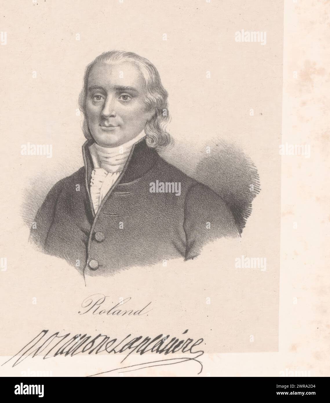 Portrait of Jean-Marie Roland de la Platière, Roland (title on object ...