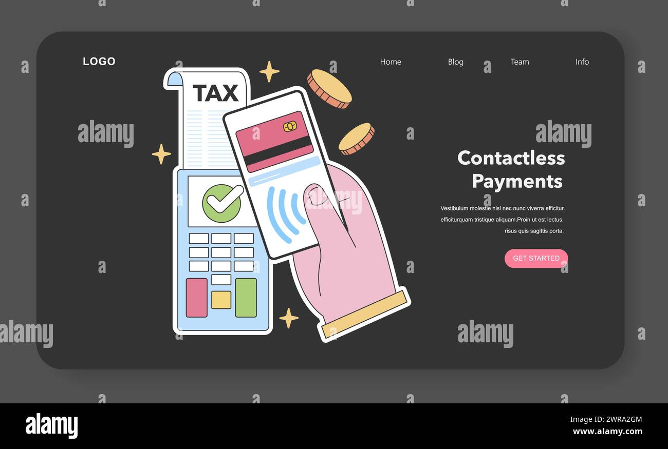 Contactless Payment concept. Depicts a seamless transaction with a tap ...