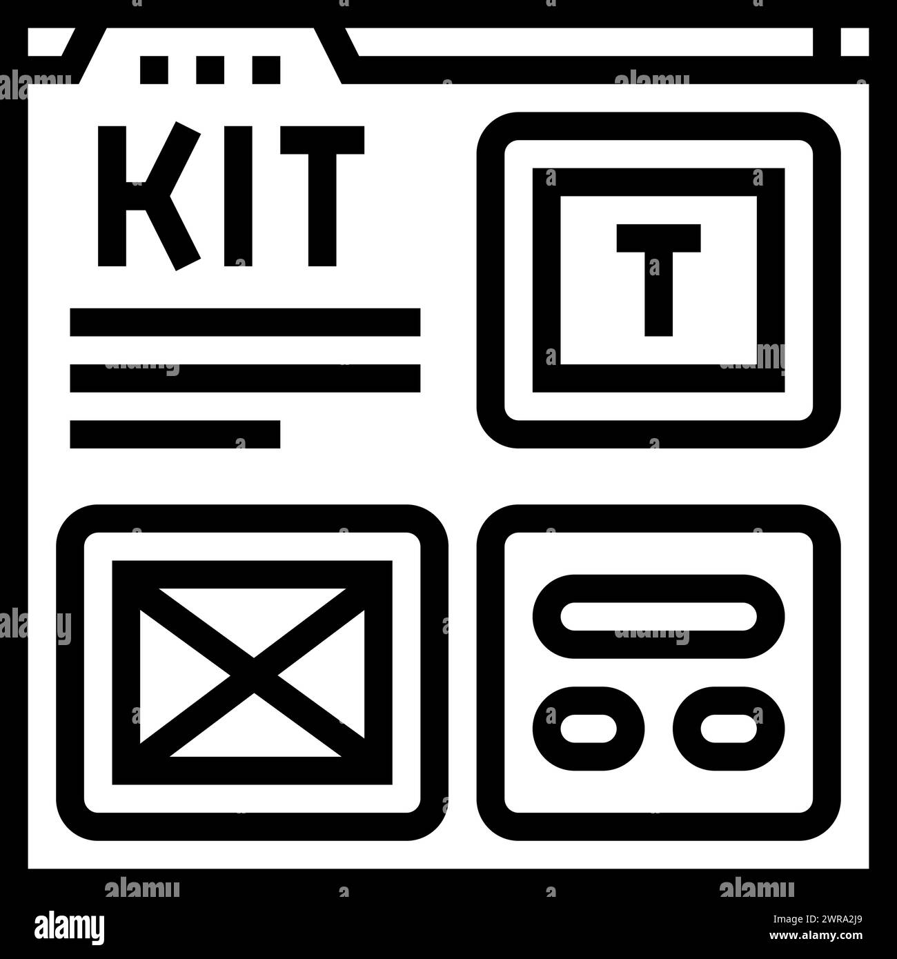 ui kit ux design line icon vector illustration Stock Vector Image & Art ...