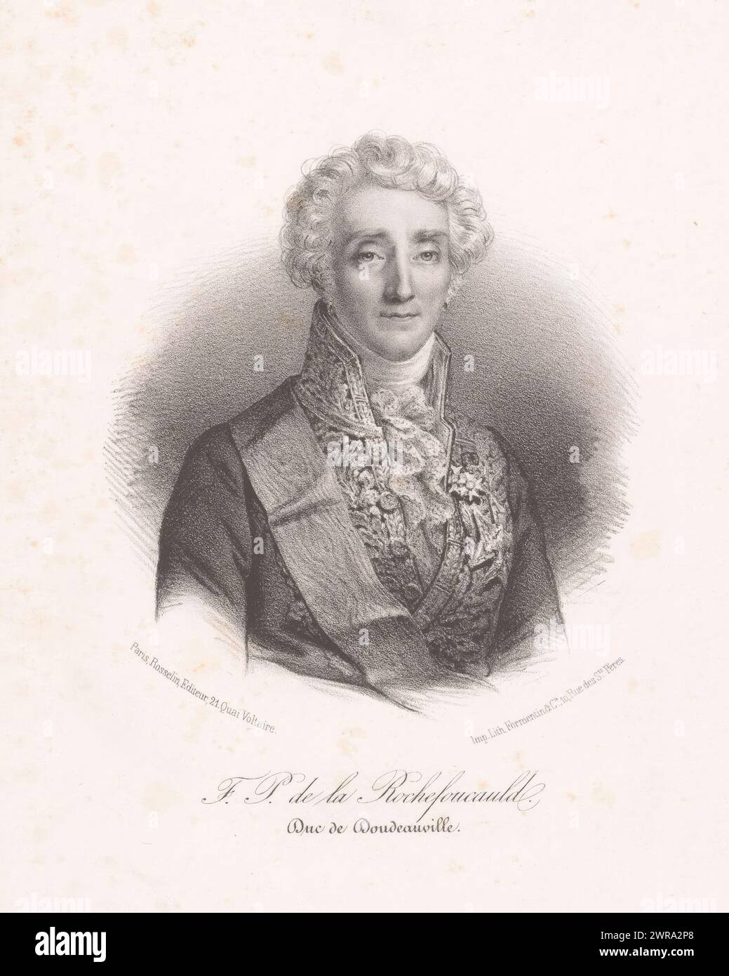 Portrait of Ambroise-Polycarpe de La Rochefoucauld, F.P. de la ...