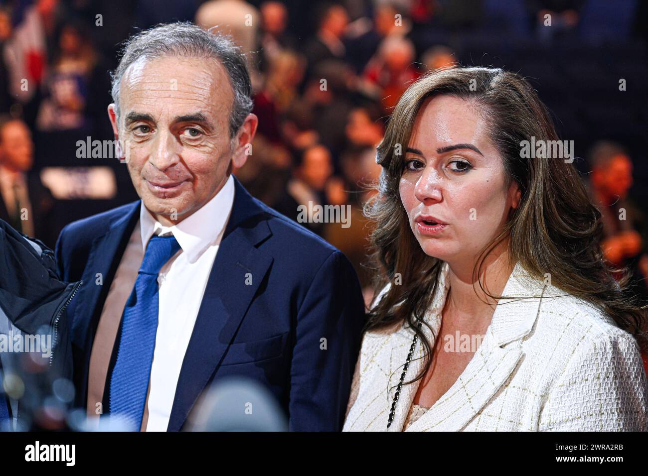 Paris, France. 10th Mar, 2024. Eric Zemmour and Sarah Knafo at the ...