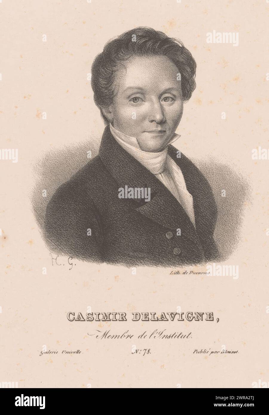 Portrait of Casimir Delavigne, Casimir Delavigne (title on object ...