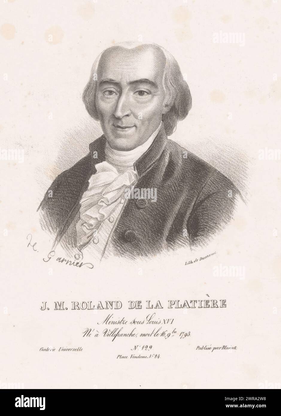 Portrait of Jean-Marie Roland de La Platière, J.M. Roland de la ...