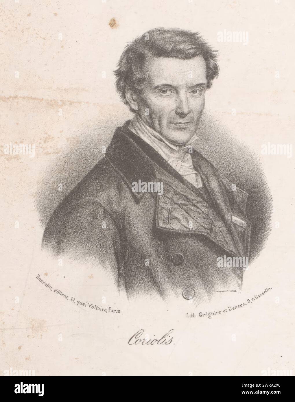 Portrait of Gaspard-Gustave Coriolis, Coriolis (title on object ...