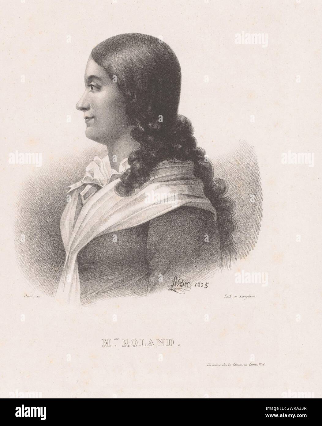 Portrait of Manon Roland, Mme. Roland (title on object), print maker ...
