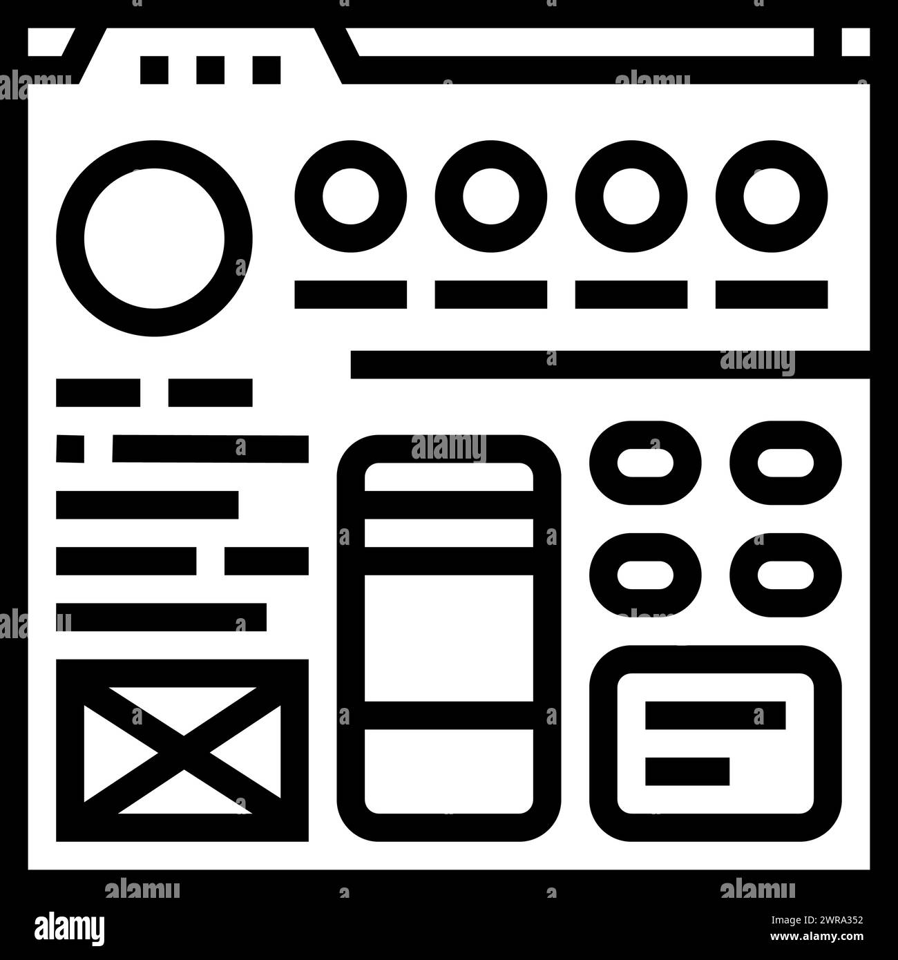 style guide ux ui design line icon vector illustration Stock Vector Image & Art - Alamy