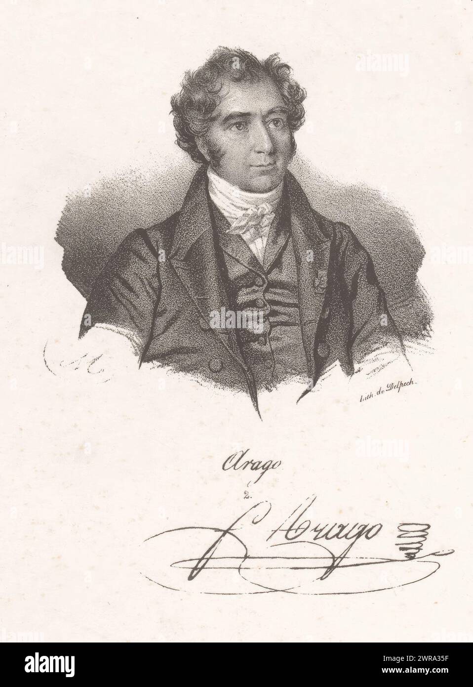 Portrait of François Arago, Arago (title on object), Numbered below: 2 ...