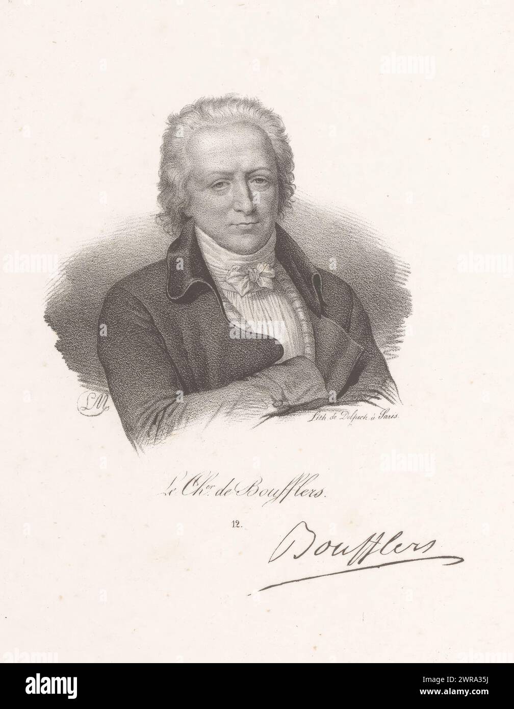 Portrait of knight Stanislas de Boufflers, Le Cher. de Boufflers (title ...