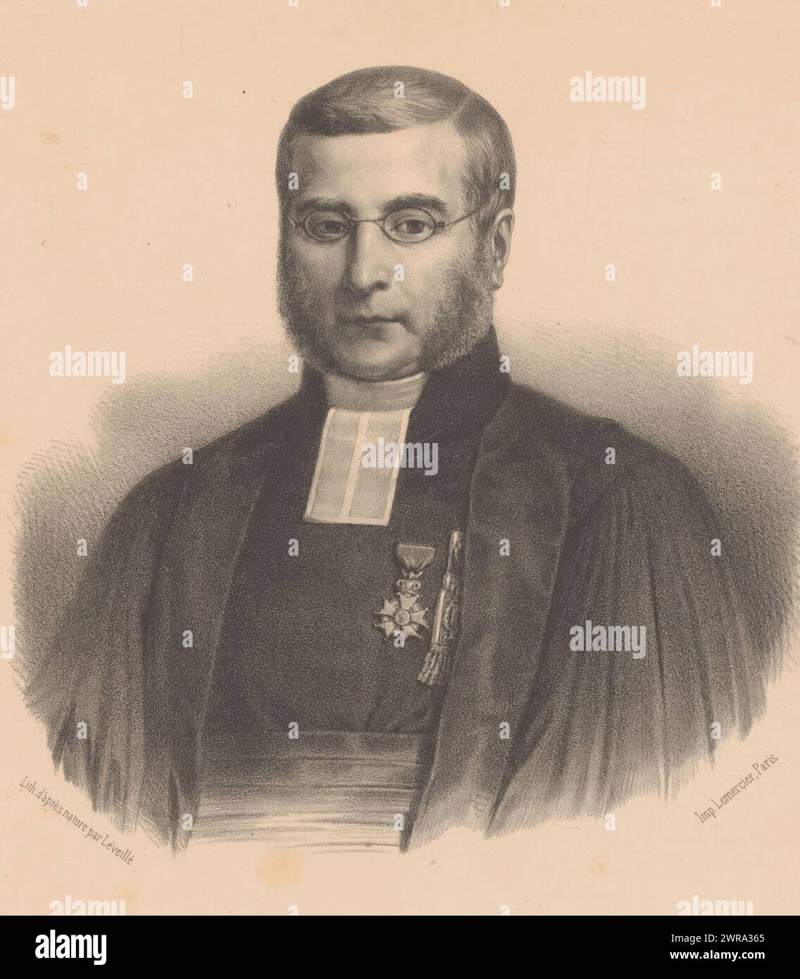 Portrait of Athanase Laurent Charles Coquerel, Athanase Coquerel (title ...