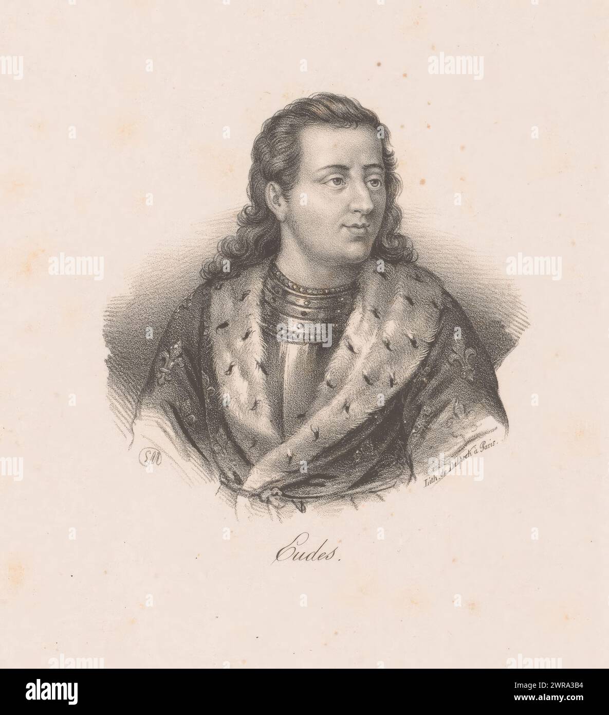 Portrait of Odo I, King of West Francia, Eudes (title on object), print ...