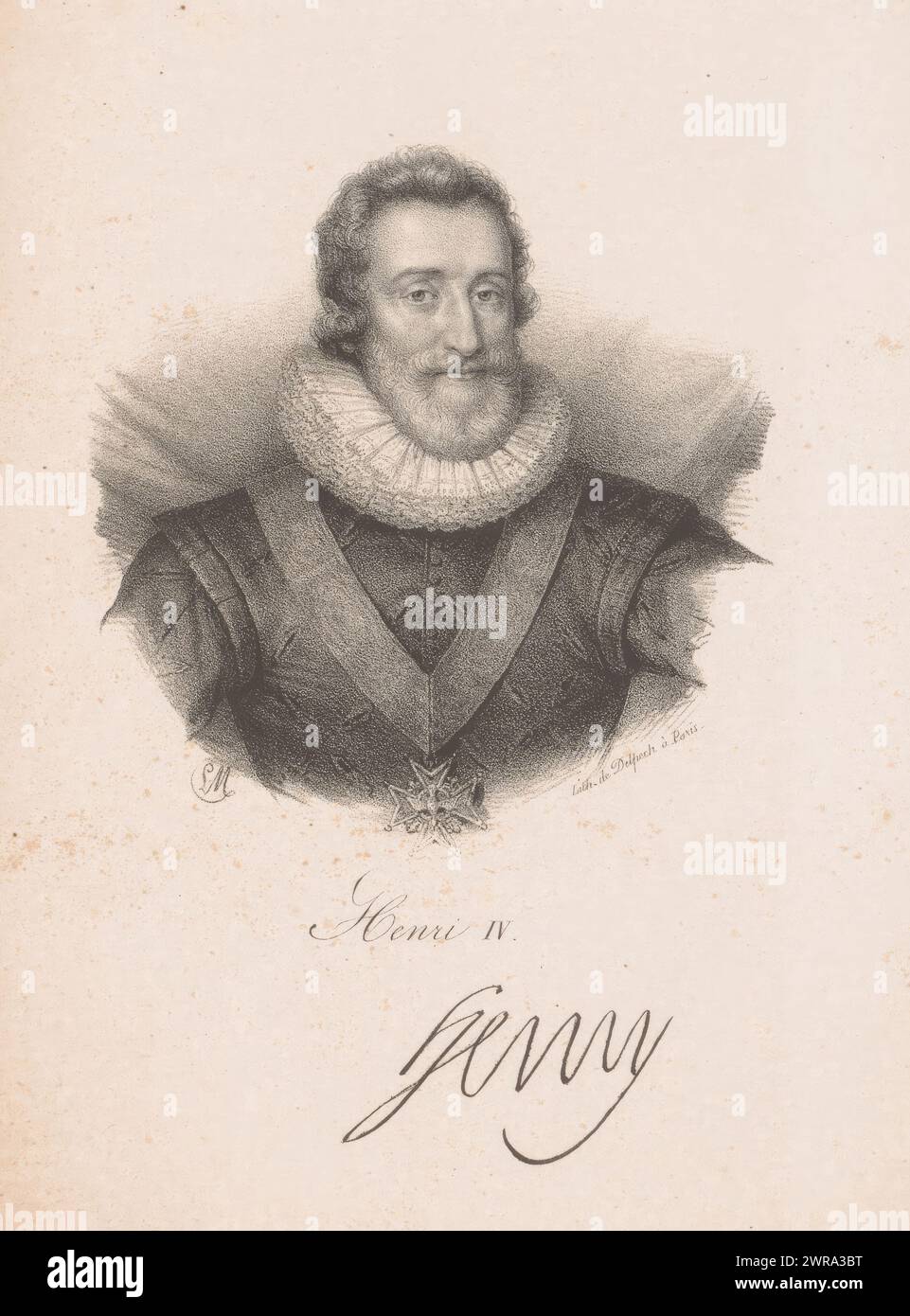 Portrait of Henry IV, King of France and Navarre, Henri IV (title on ...