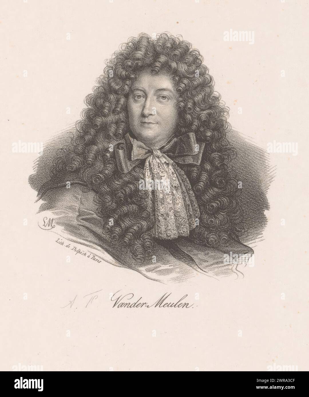 Portrait of painter Adam Frans van der Meulen, Vander Meulen (title on ...