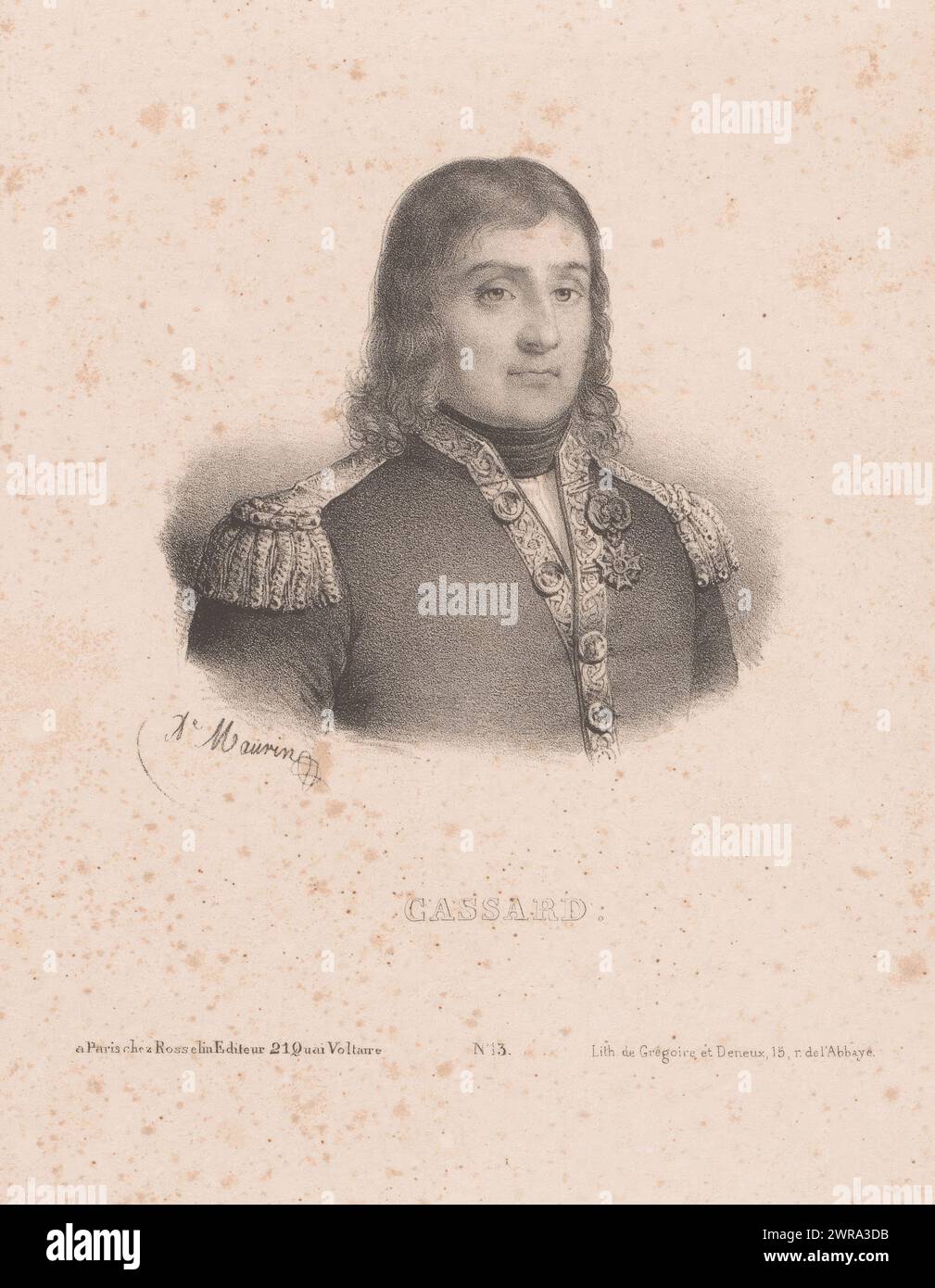 Portrait of Jacques Cassard, Cassard (title on object), Numbered below ...