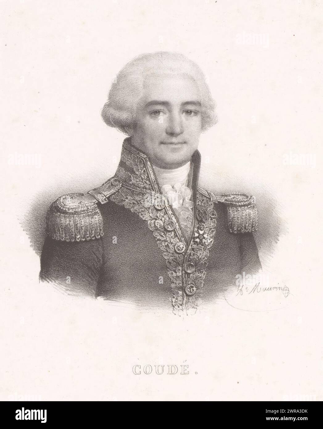 Portrait of Louis Marie Coudé, Coudé (title on object), Numbered below ...