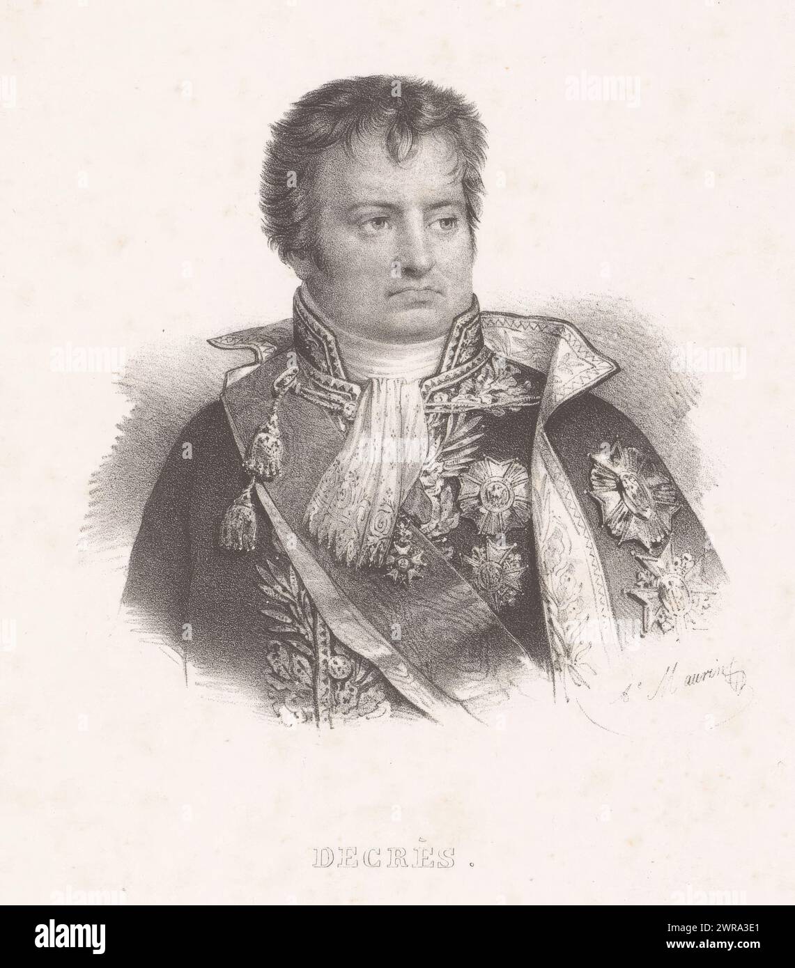 Portrait of Denis Decrès, Decrès (title on object), Numbered below: No ...