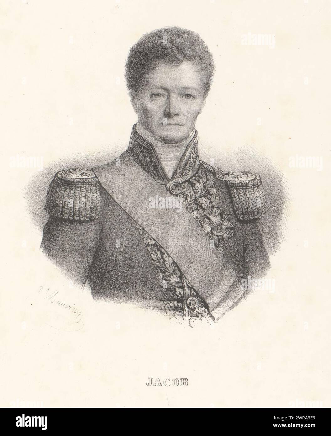 Portrait of Louis Léon Jacob, Jacob (title on object), Numbered below ...