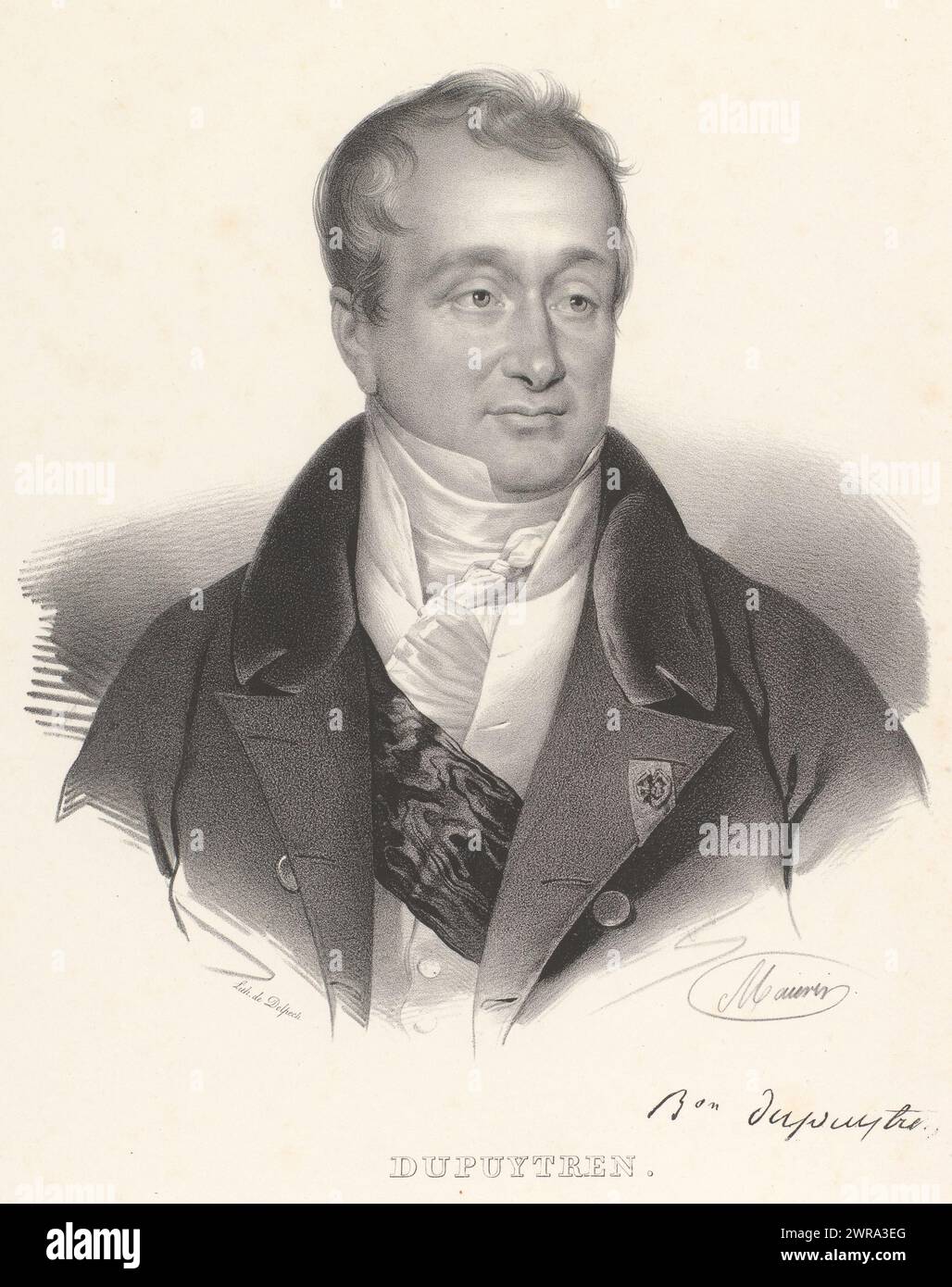 Portrait of doctor Guillaume Dupuytren, Dupuytren (title on object ...