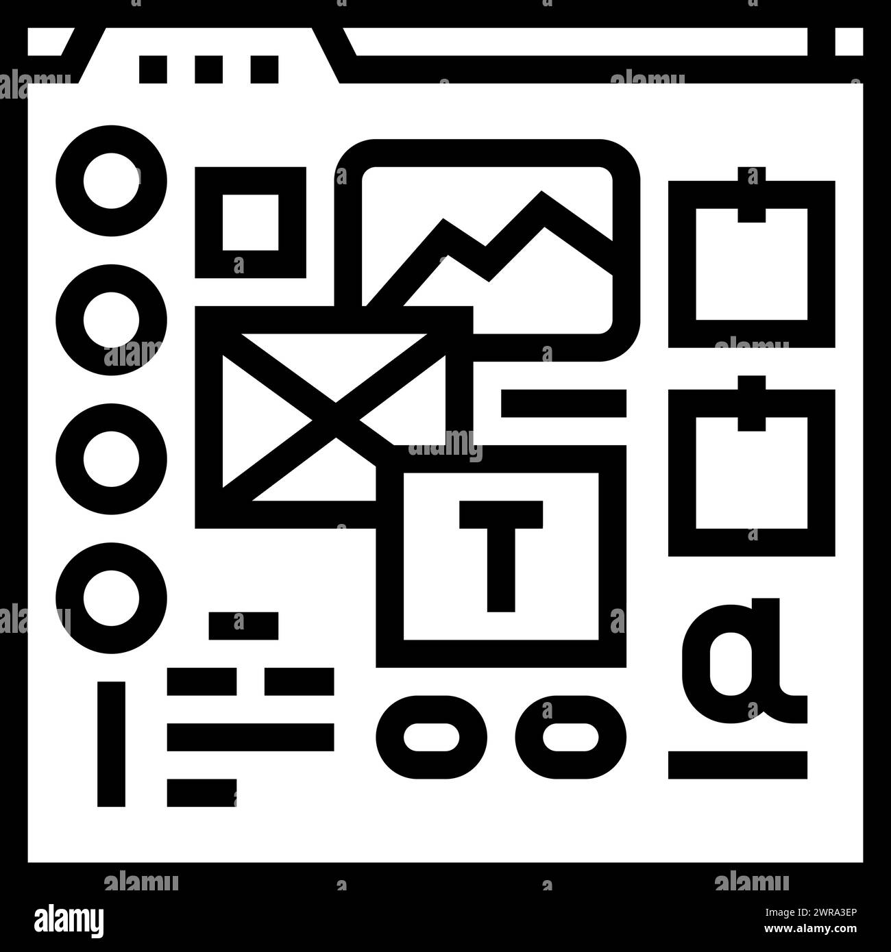 mood board ux ui design line icon vector illustration Stock Vector Image & Art - Alamy