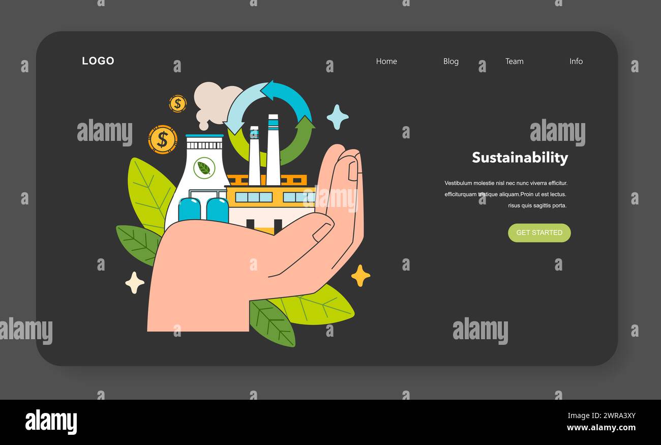Social entrepreneurship night or dark mode web banner or landing page ...