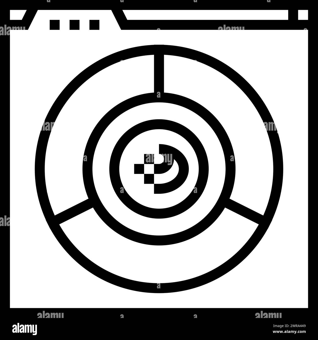 color accessibility ux ui design line icon vector illustration Stock ...