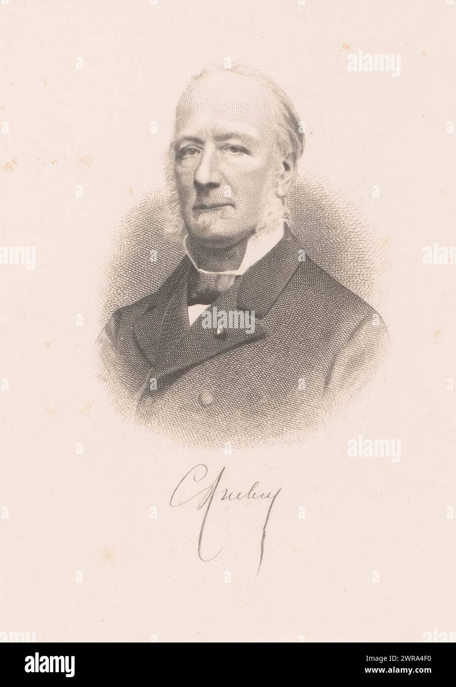 Portrait of Charles Ruelens, C. Ruelens, print maker: Frans Lauwers ...