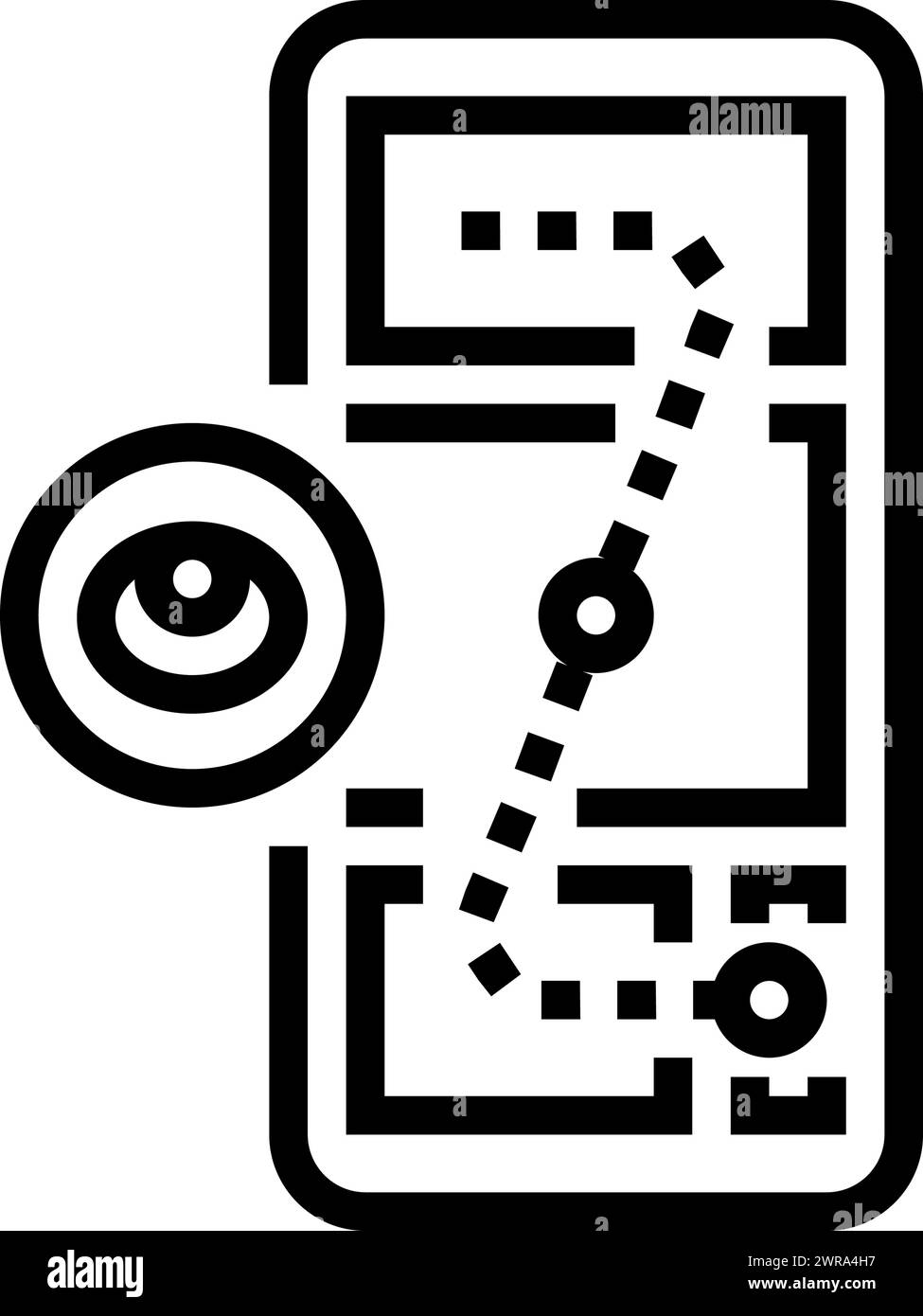 eye tracking ux ui design line icon vector illustration Stock Vector ...