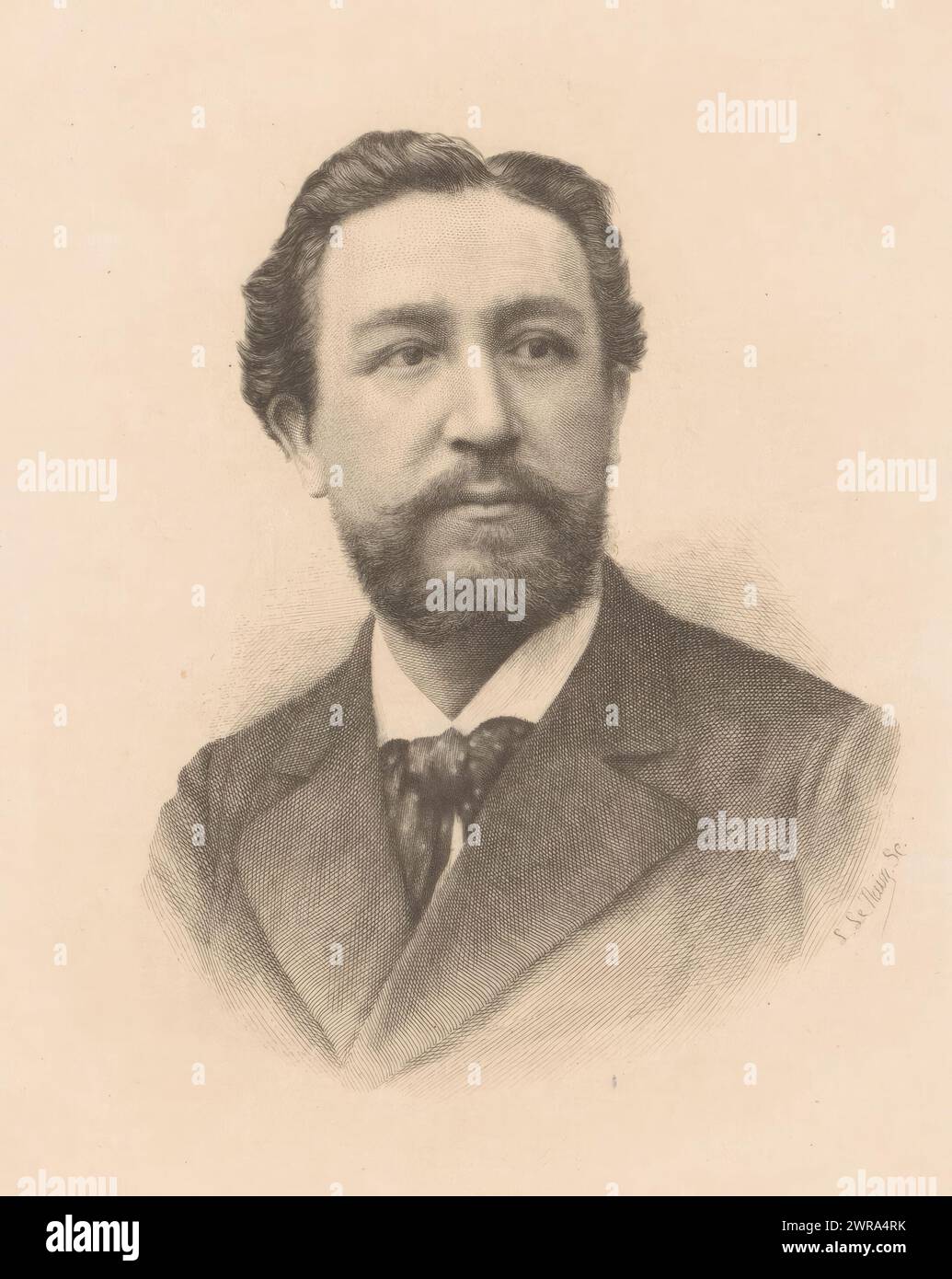 Portrait of Jules Clère, print maker: Louis Le Nain, 1861 - 1911, paper ...