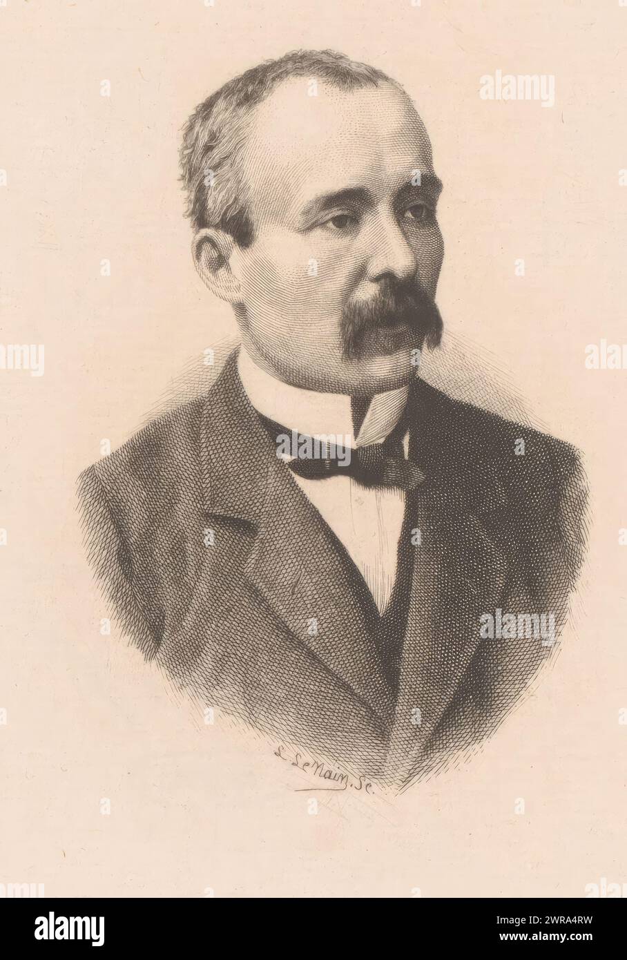 Portrait of George Eugène Benjamin Clemenceau, print maker: Louis Le ...
