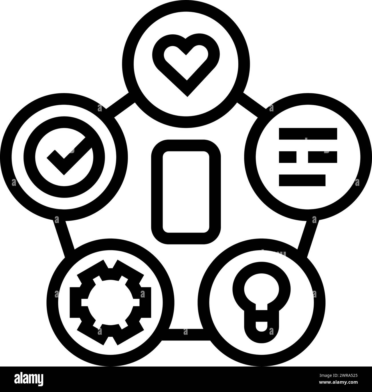design thinking ux ui line icon vector illustration Stock Vector Image ...