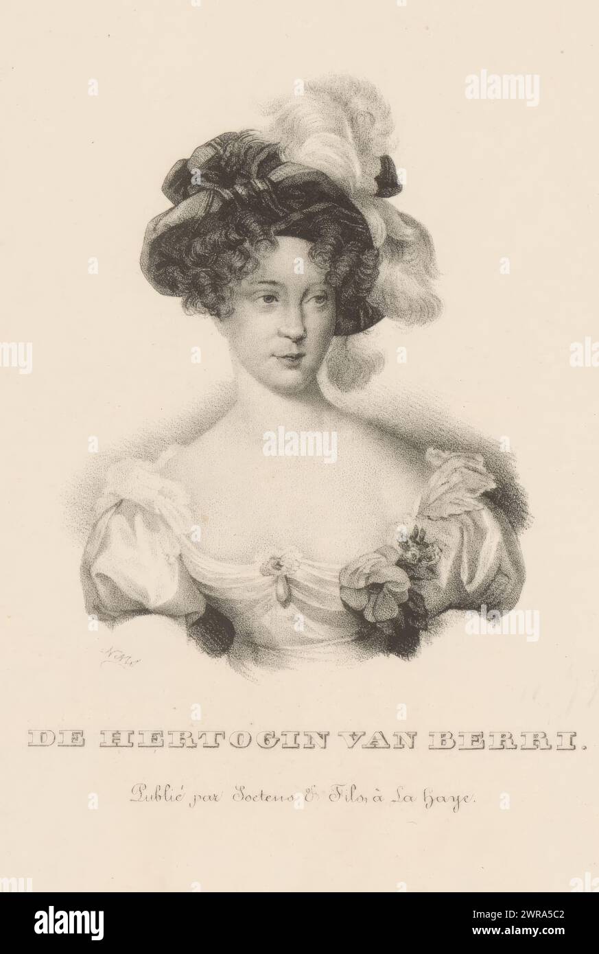 Portrait of Maria Carolina of Bourbon-Sicily, print maker: Nicolaas ...