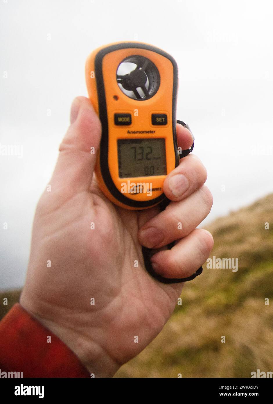 Hand held anemometer hi-res stock photography and images - Alamy