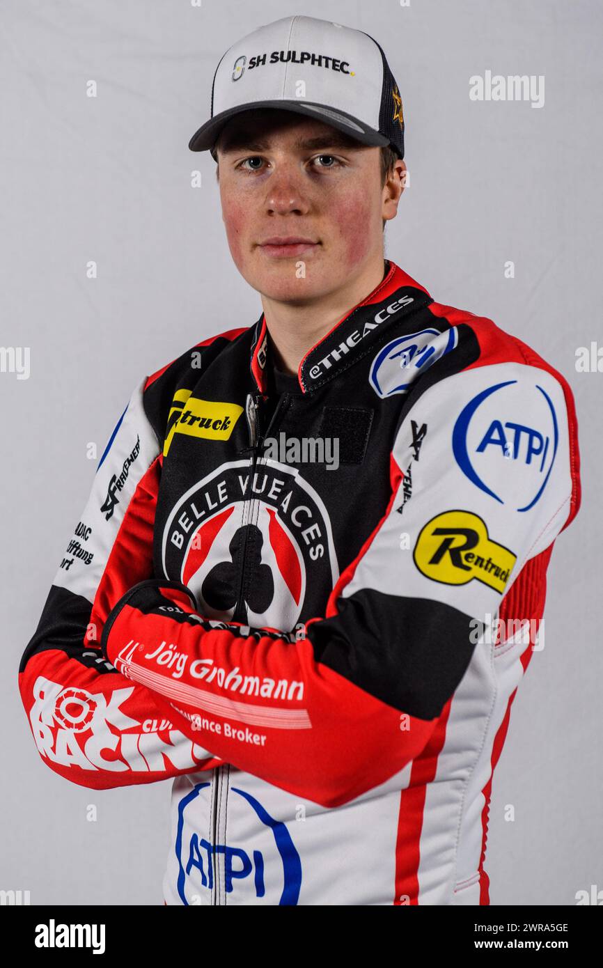 Belle Vue Aces' rider Norick Blödorn during the Belle Vue Aces Media ...
